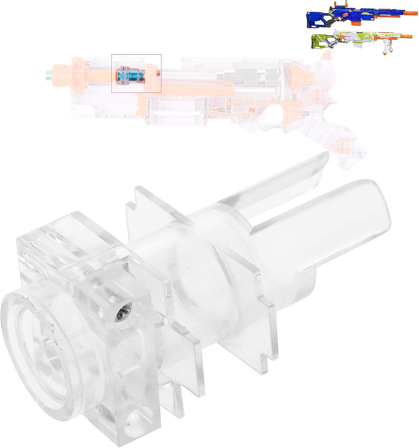 Amazon.com: WORKER Short Dart Mod Kit Connector for Nerf Longstrike ...