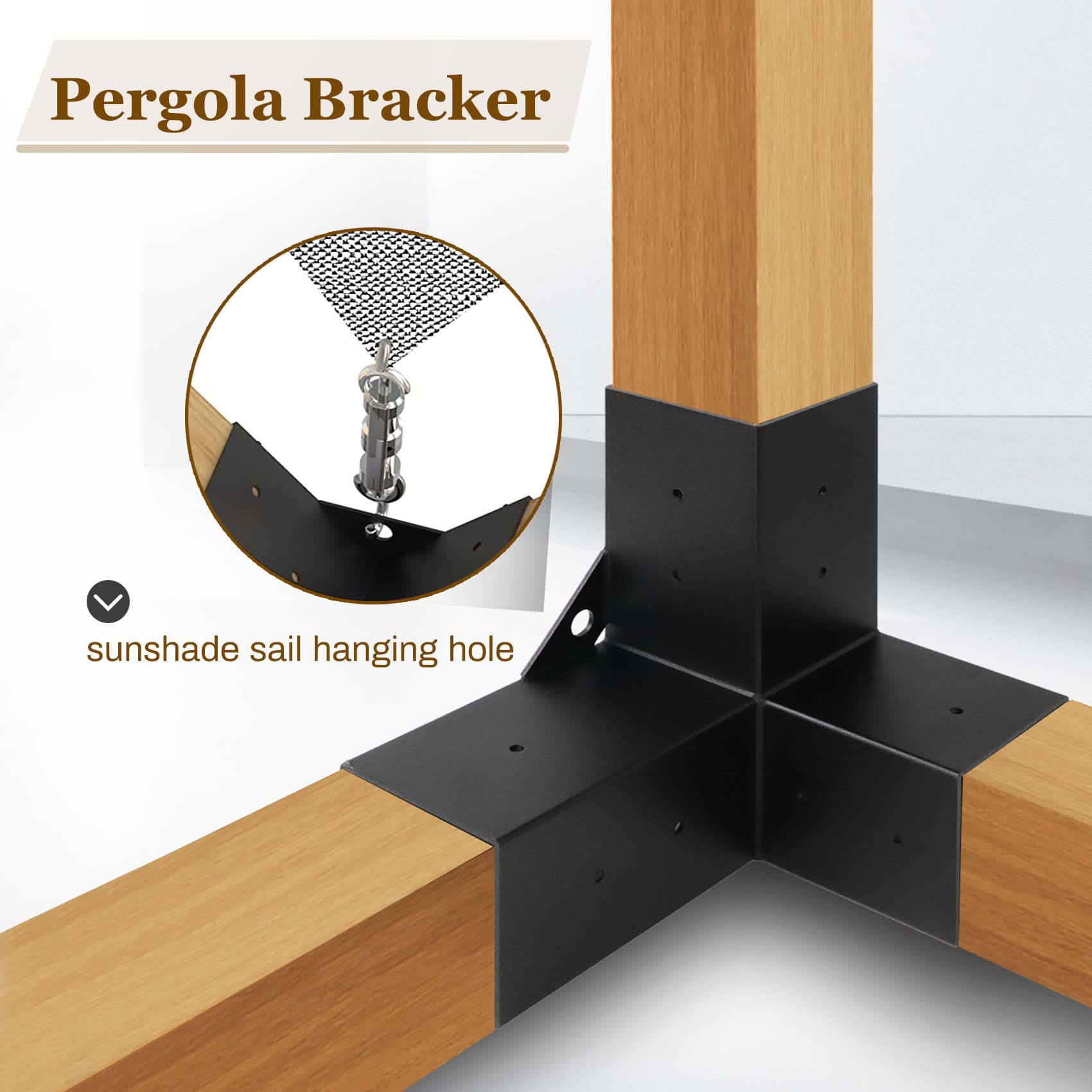 Snapklik.com : 4x4(Actual: 35x35 Inch) 3-Way Pergolas Corner Extension ...