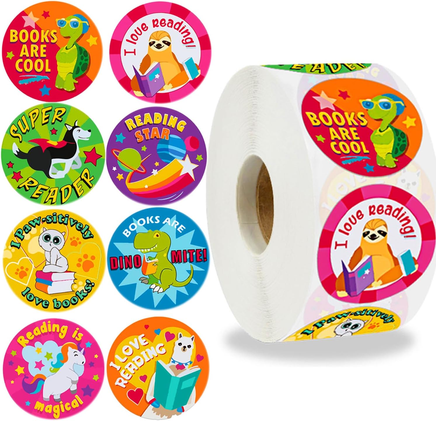 Amazon.com: Reading Stickers for Kids, Motivational Book Stickers for ...