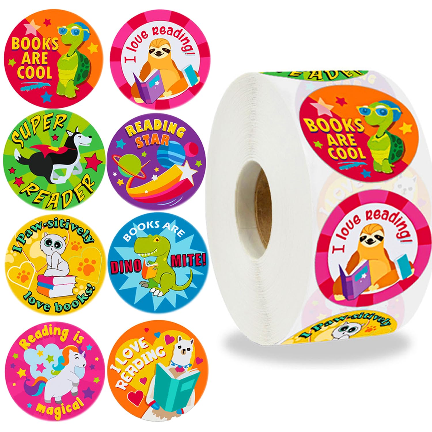 Amazon.com: Reading Reward Stickers for Teachers, 1.5inch Round 500 ...