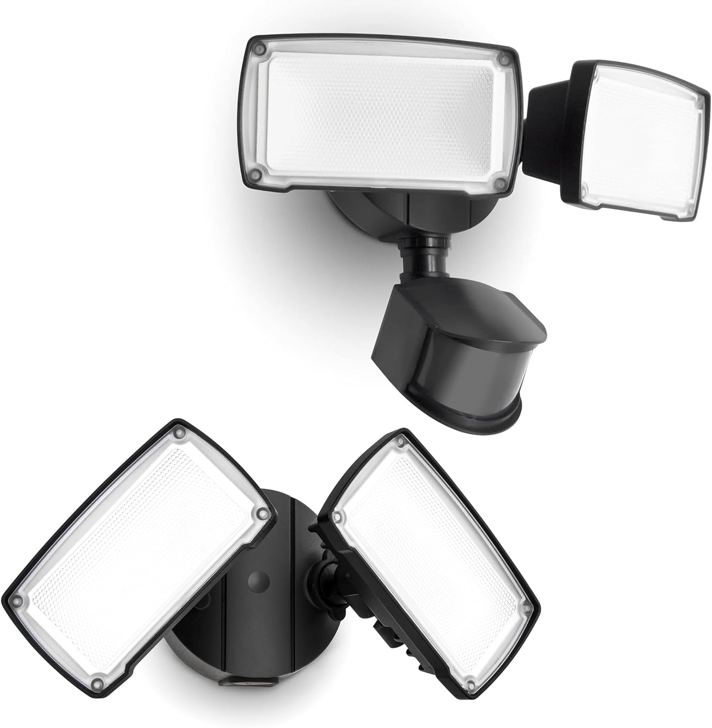 LUTEC ntegrated Dual-Head LED Flood Light Outdoor, LED Security Light ...