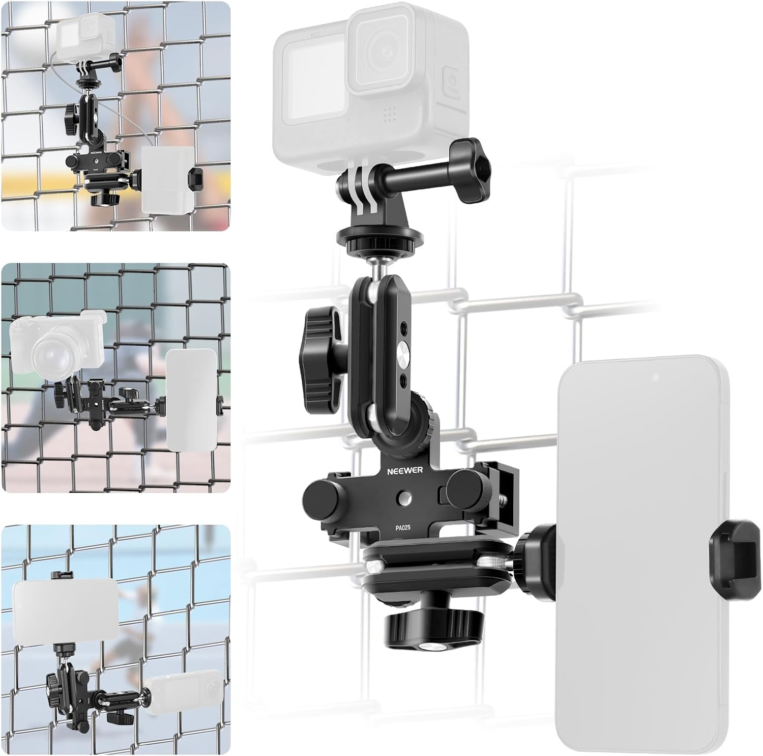 Amazon.com : NEEWER Camera Fence Mounting Kit for Live Streaming ...