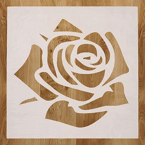 Amazon.com : Rose Paint Stencil for Walls & Furniture - DIY Decorative ...
