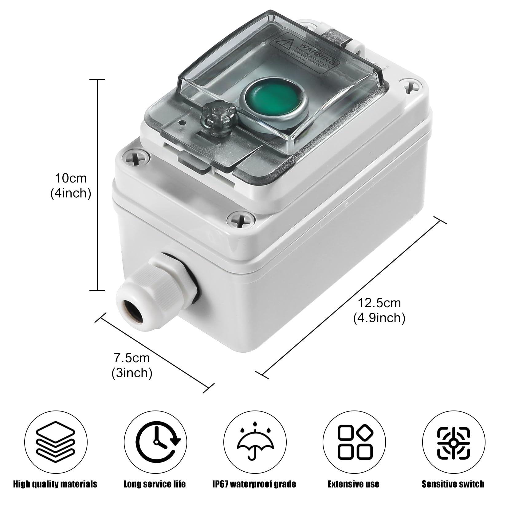Snapklik.com : Push Button Box Push Button Switch Station Box Momentary ...