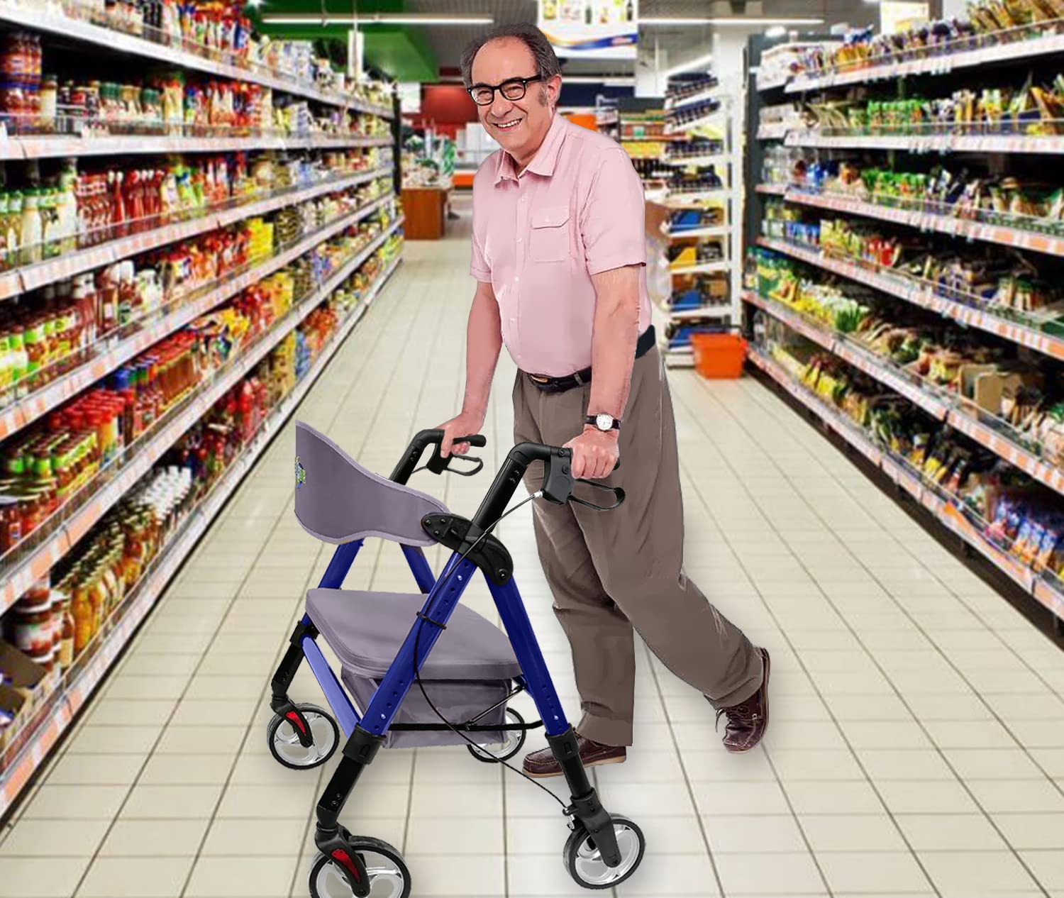 Snapklik.com : HEALTHLINE Heavy Duty Rollator Walker