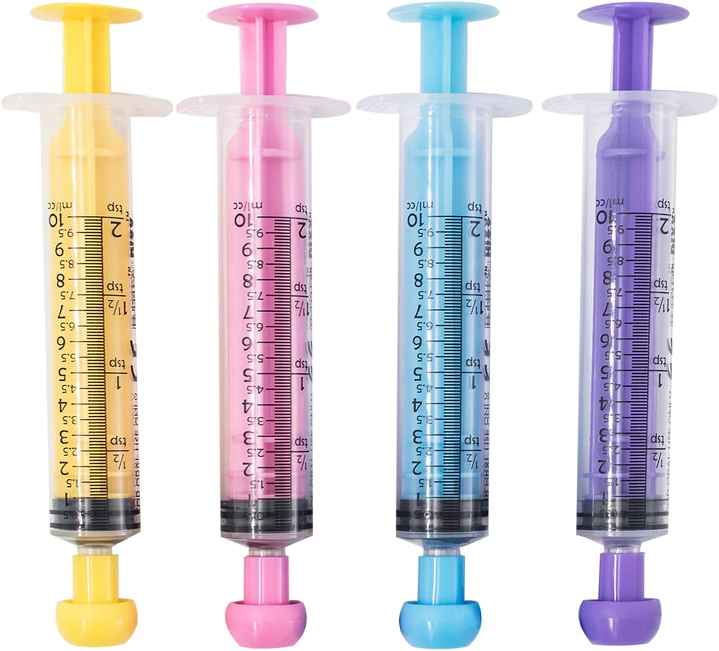 Pet Supplies : 4Pcs Animal Syringe Feeder Chromatic Plastic Syringe Pet ...