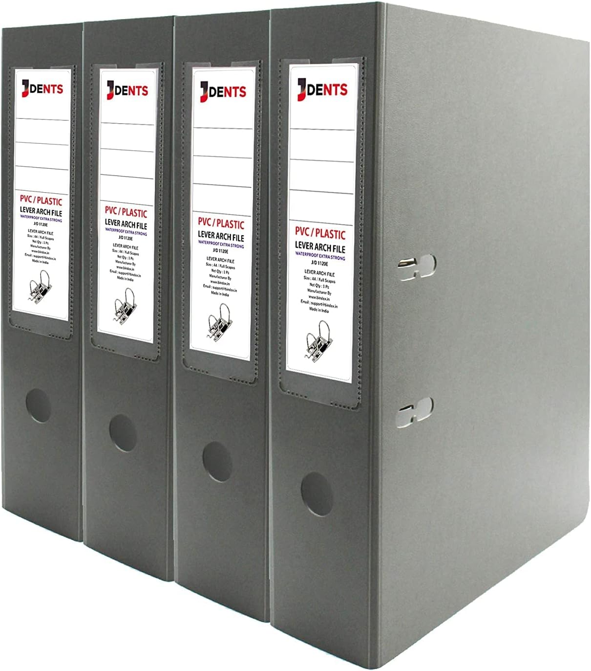 JDENTS® Plastic Lever Arch Binder Box File for Legal, Letter, A4 Size ...