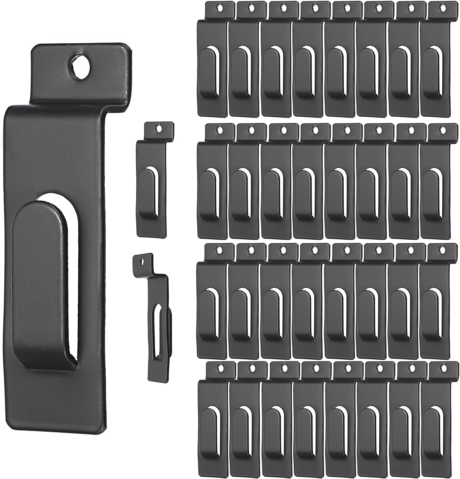 Sumnacon 35 Pack Slatwall Hooks - Metal Slatwall Hanging Hooks,Sturdy ...