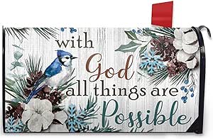 Amazon.com: FBCOO Christian with God All Things are Possible Mailbox ...
