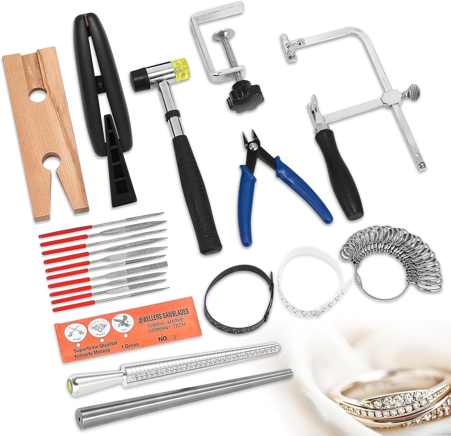 Amazon.com: Newhai Jewelers Tools Set 13Pcs Ring Making Tool Including ...