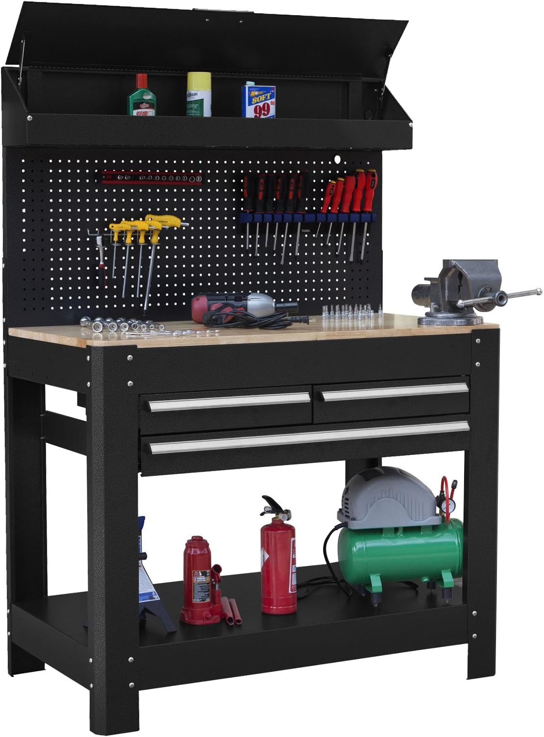 Dirty Pro Tools™ 45" Professional Heavy Duty Workbench with Ball ...