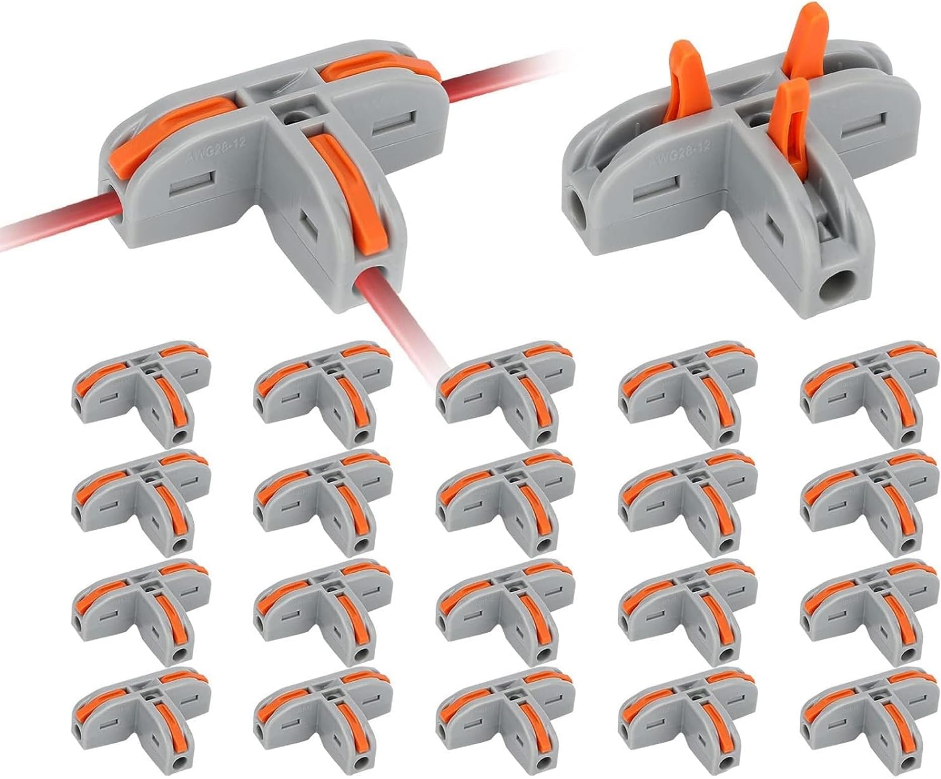 XALXMAW 40Pcs Lever Wire Connector, DIY Mini Compact Splicing ...