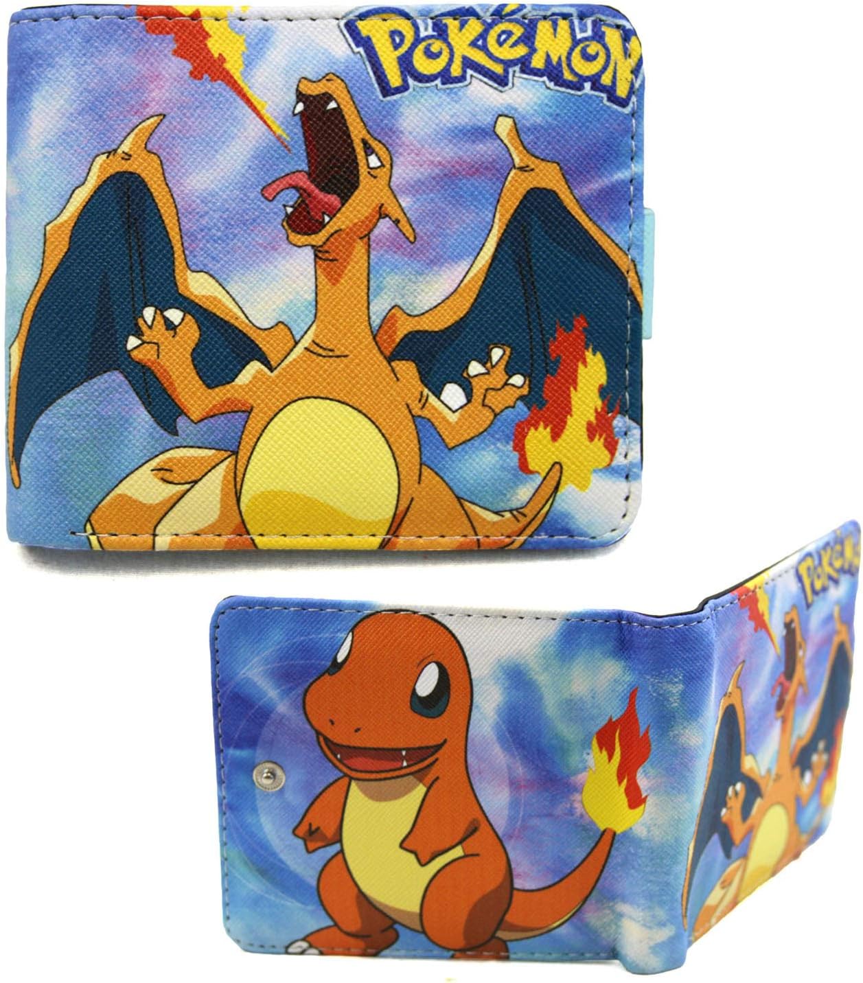 Amazon.com | Pokemon Charmander Charizard Bifold Snap Wallet | Kids ...