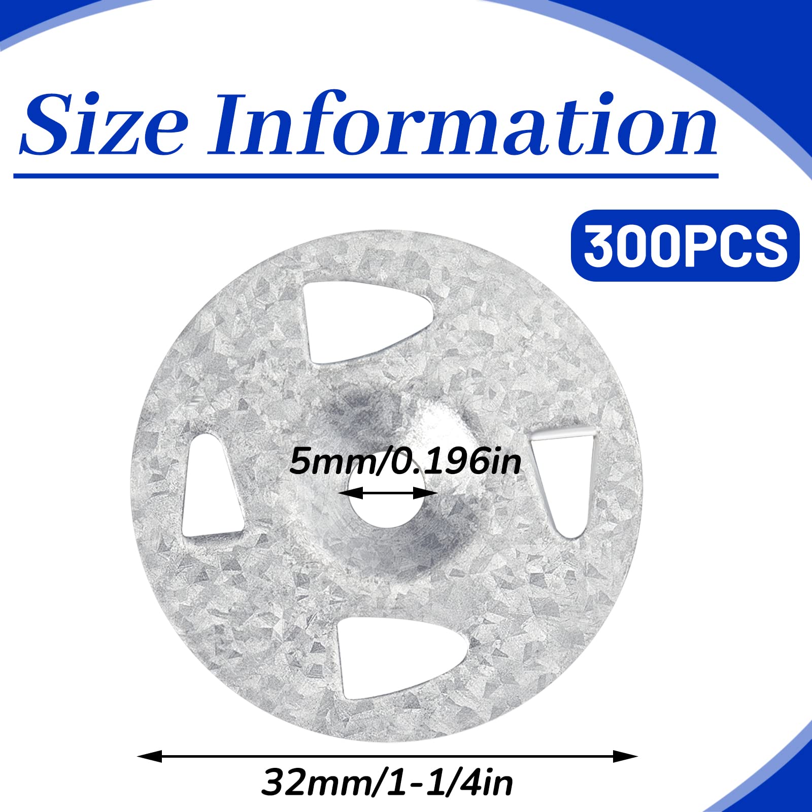 Washers for Installation of Foam Board Panels 1-1/4 Inch Galvanized ...