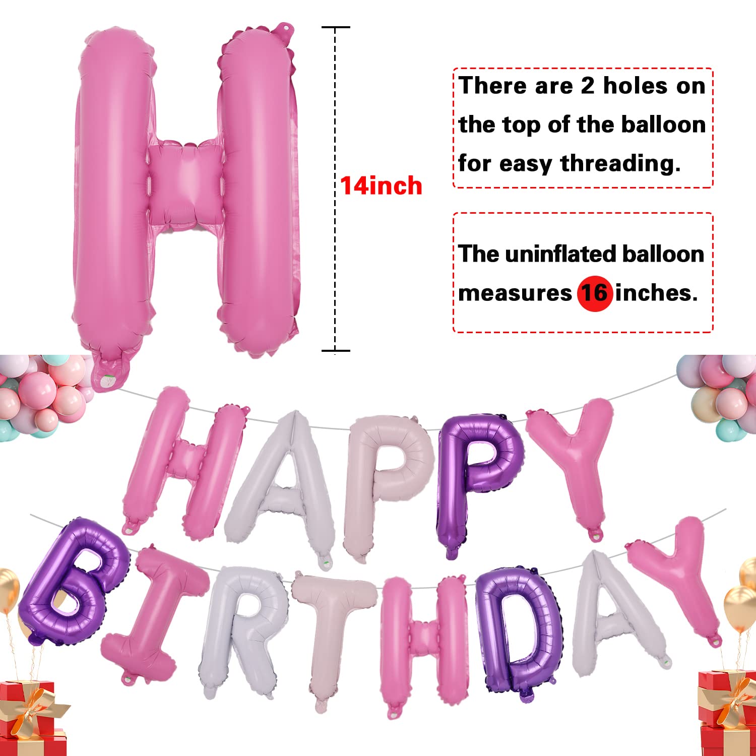 Snapklik.com : Accevo Pantone Happy Birthday Banner Purple Pink Happy ...