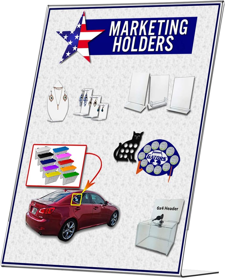 Amazon.com : 2 Pack Tall Ad Frame Sign Holder Stand 11 x 14 Side ...