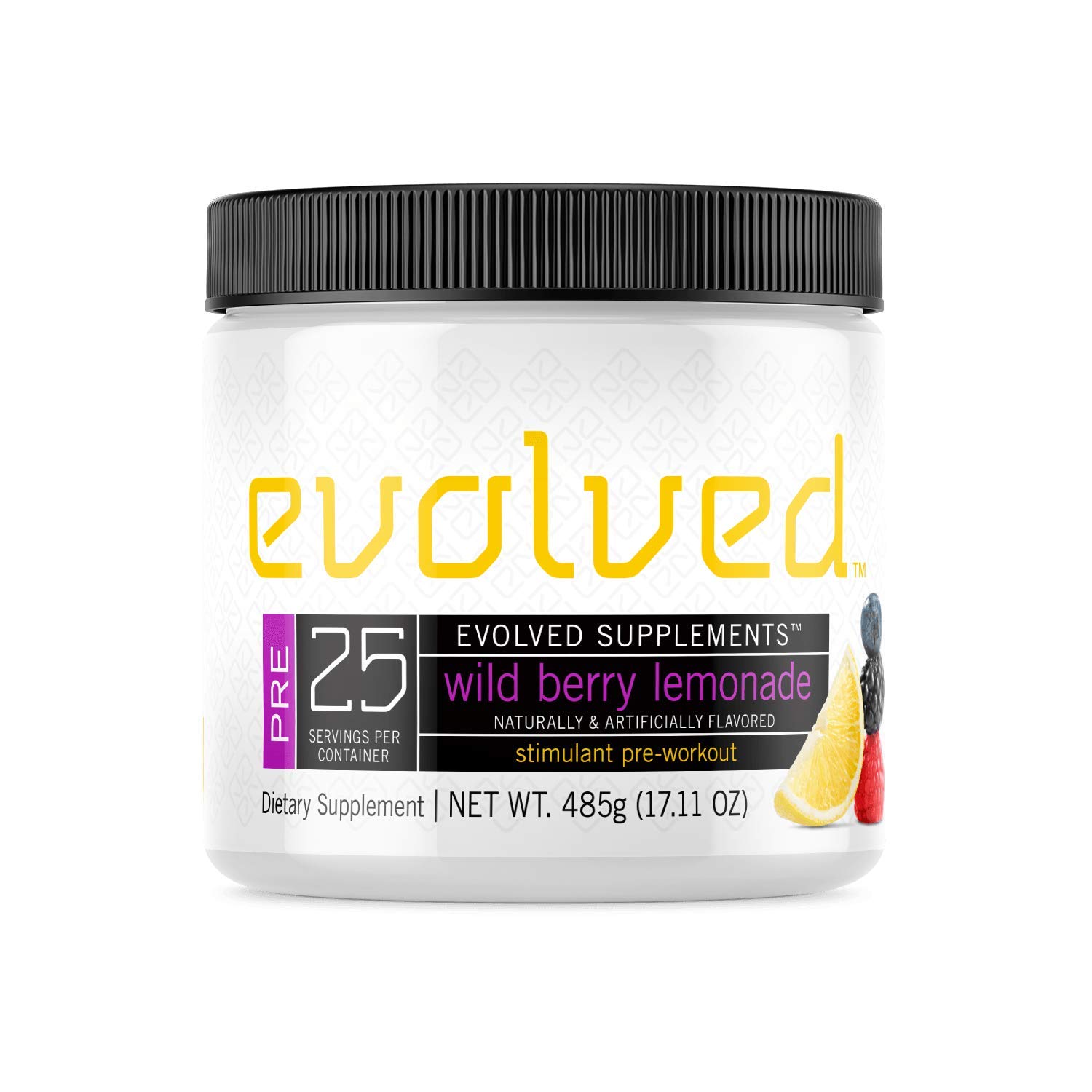Buy Evolved Supplements Stimulant Preworkout, Wild Berry Lemonade, 25 ...