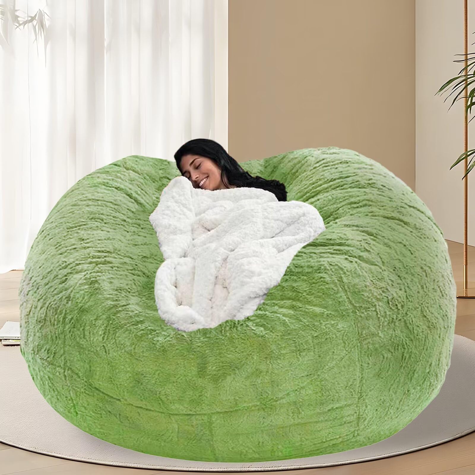 Amazon.com: BCU 7FT Big Bean Bag for Adults Kids Without Filling ...