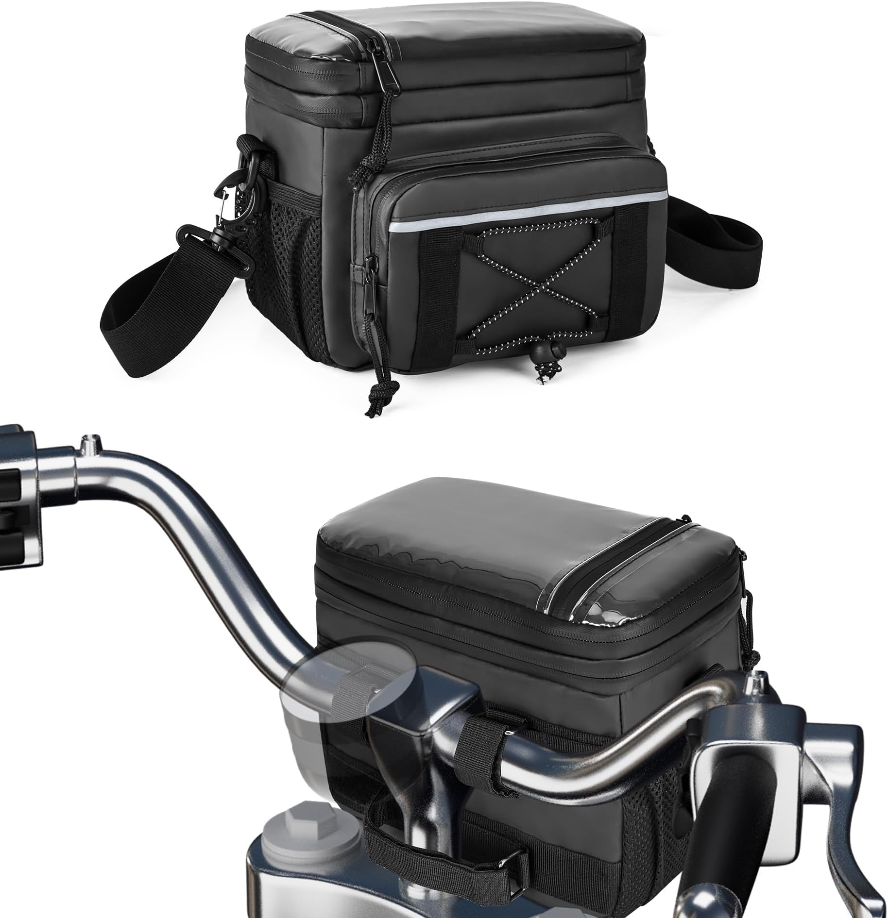Amazon.com: HODRANT Waterproof Motorcycle Handlebar Bag, Bicycle ...