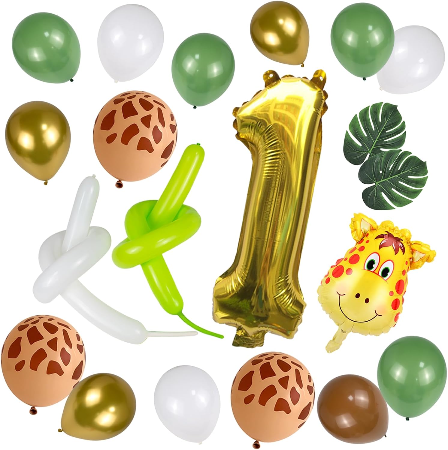Amazon.com: TACYKIBD Jungle Safari Themed Balloons Kit with Ribbons and ...