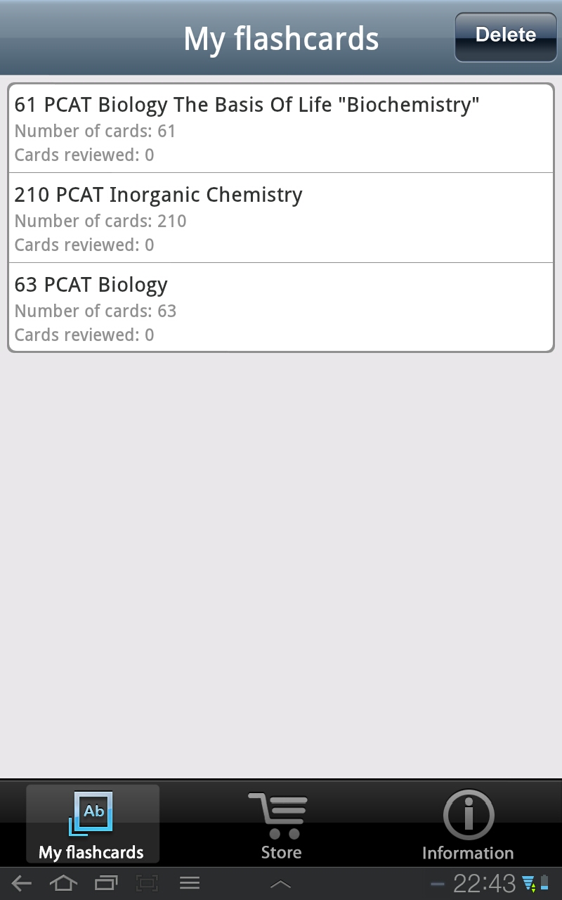 PCAT Flashcards- English - App on Amazon Appstore