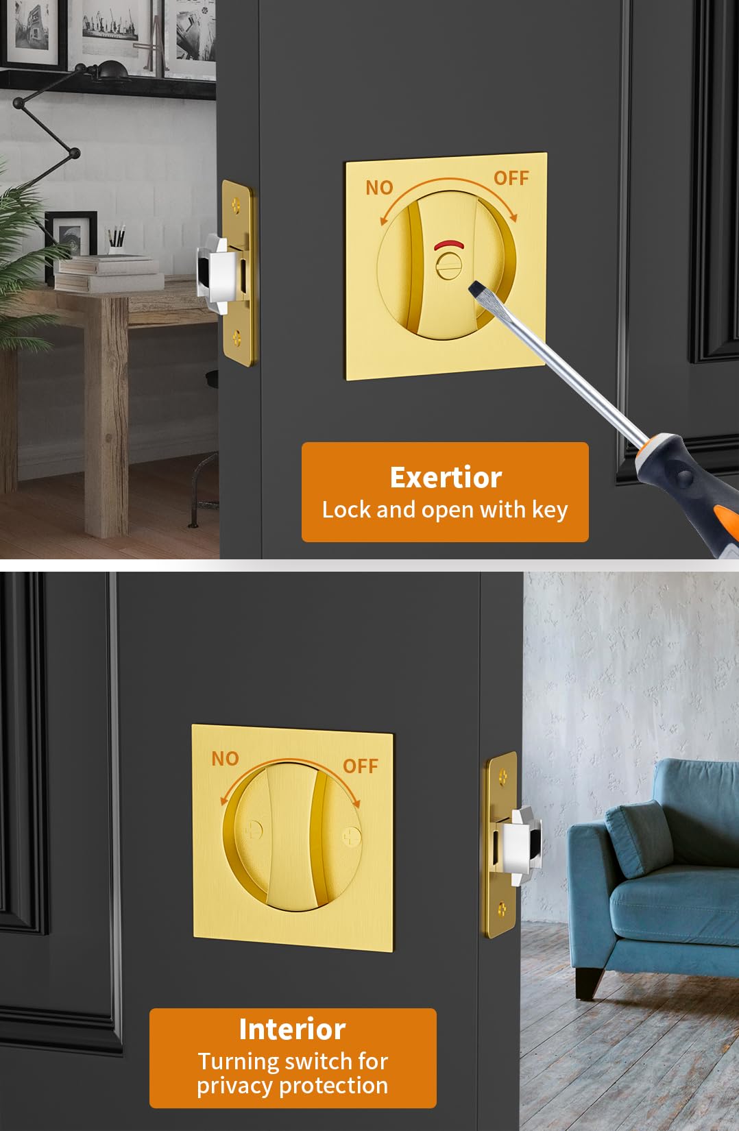 Snapklik.com : Pocket Door Hardware Privacy Locks