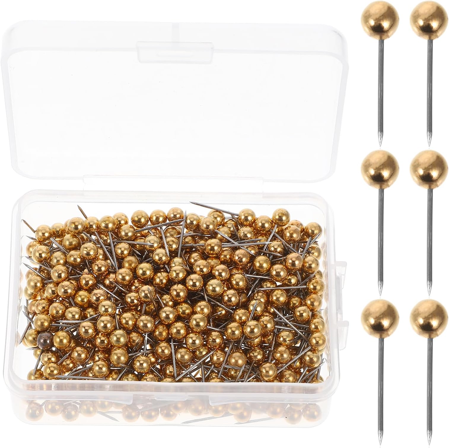 Amazon.com: Sewing Pins, 100pcs Straight Pins Golden Pearlized Ball ...