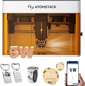 ATOMSTACK P1 5W Portable La ser Engraving Machine Fully Closed Door 5W ...
