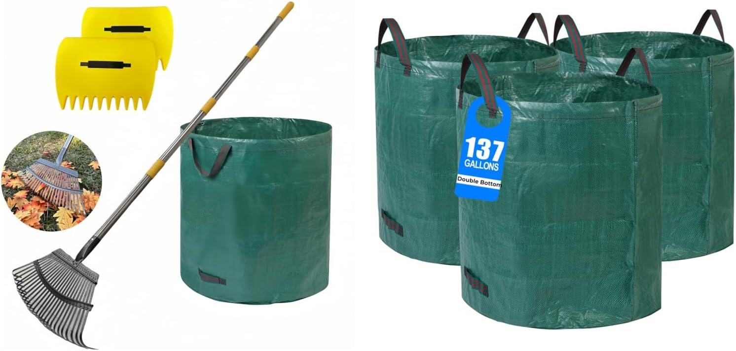 Amazon.com : Yard Waste Bags Leaf rake : Patio, Lawn & Garden
