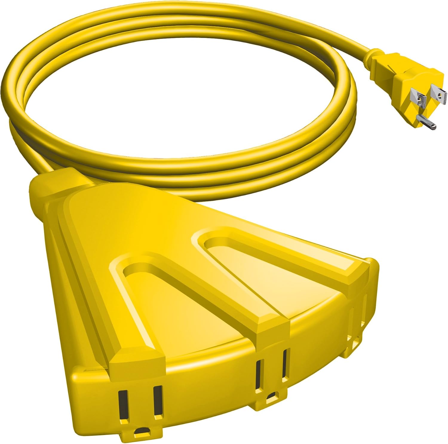 STANLEY W34087 8FT 3-Outlet Outdoor Extension Cord, Yellow - Amazon.com