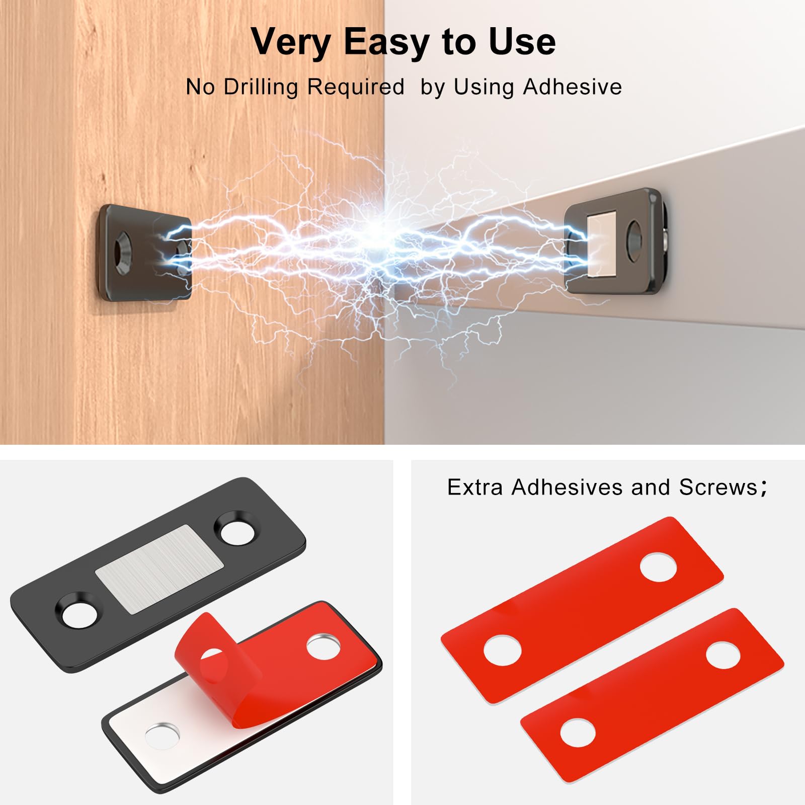 Snapklik.com : Cabinet Magnetic Catch 6 Pack Ultra Thin Cabinet Door ...