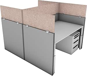 Amazon.com: Obex - Panel Cubicle Mounted PET Privacy Screen - Desk ...