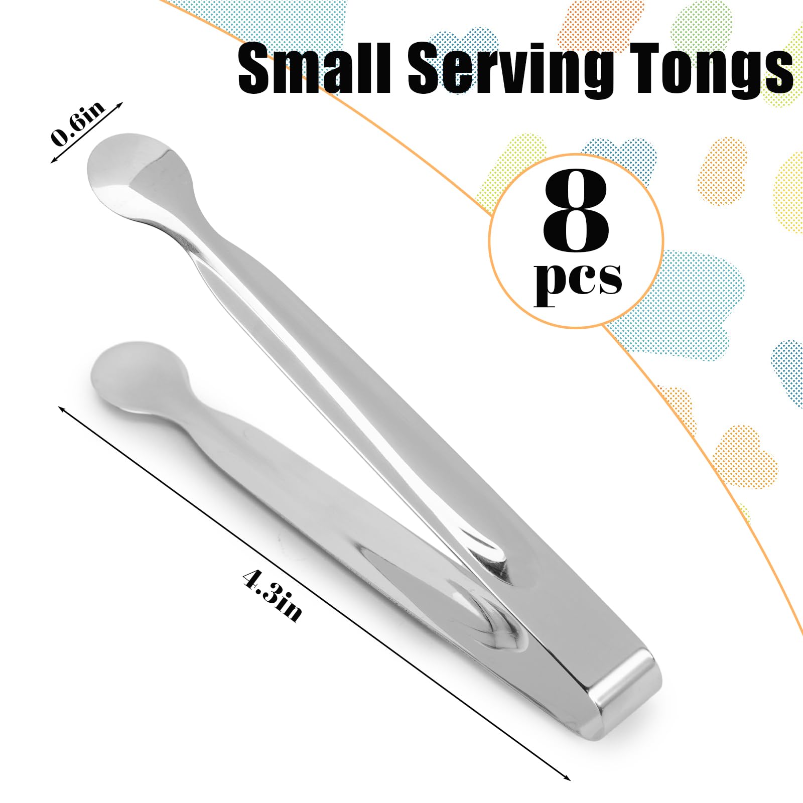 Snapklik.com : 8PCS Small Serving Tongs, Ice Tongs Mini Sugar Tongs ...