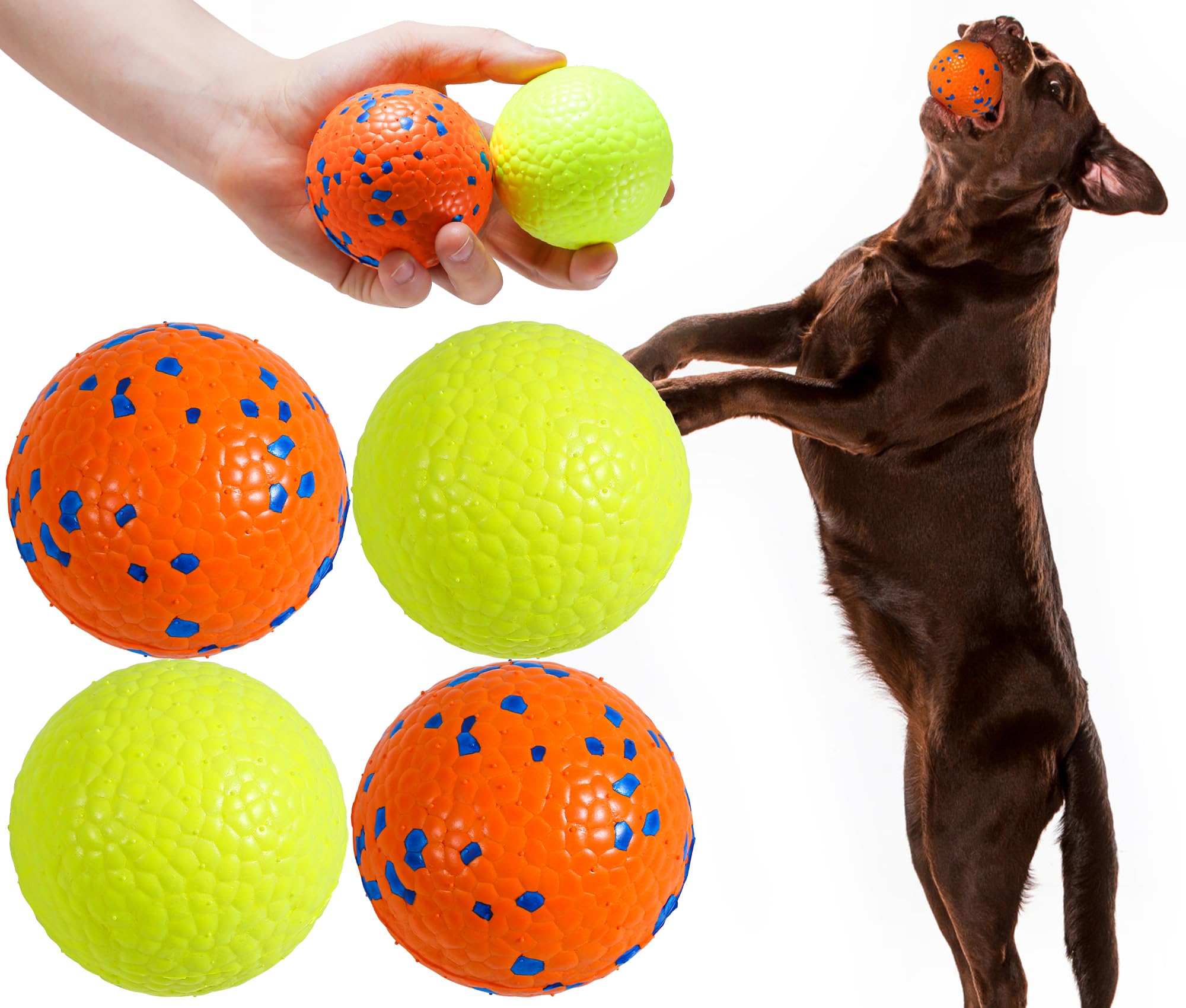 Pet Supplies : susu & wuwu Durable Dog Chew Balls for Aggressive ...