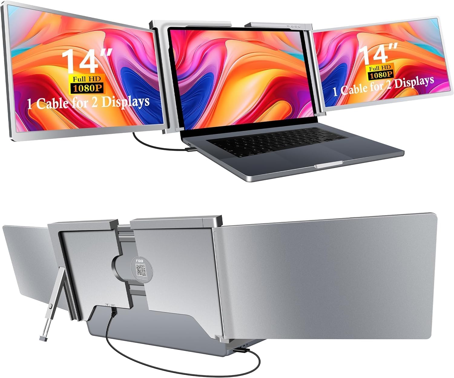 Amazon.com: FQQ Laptop Screen Extender 14“ Monitors, Work for macOS ...