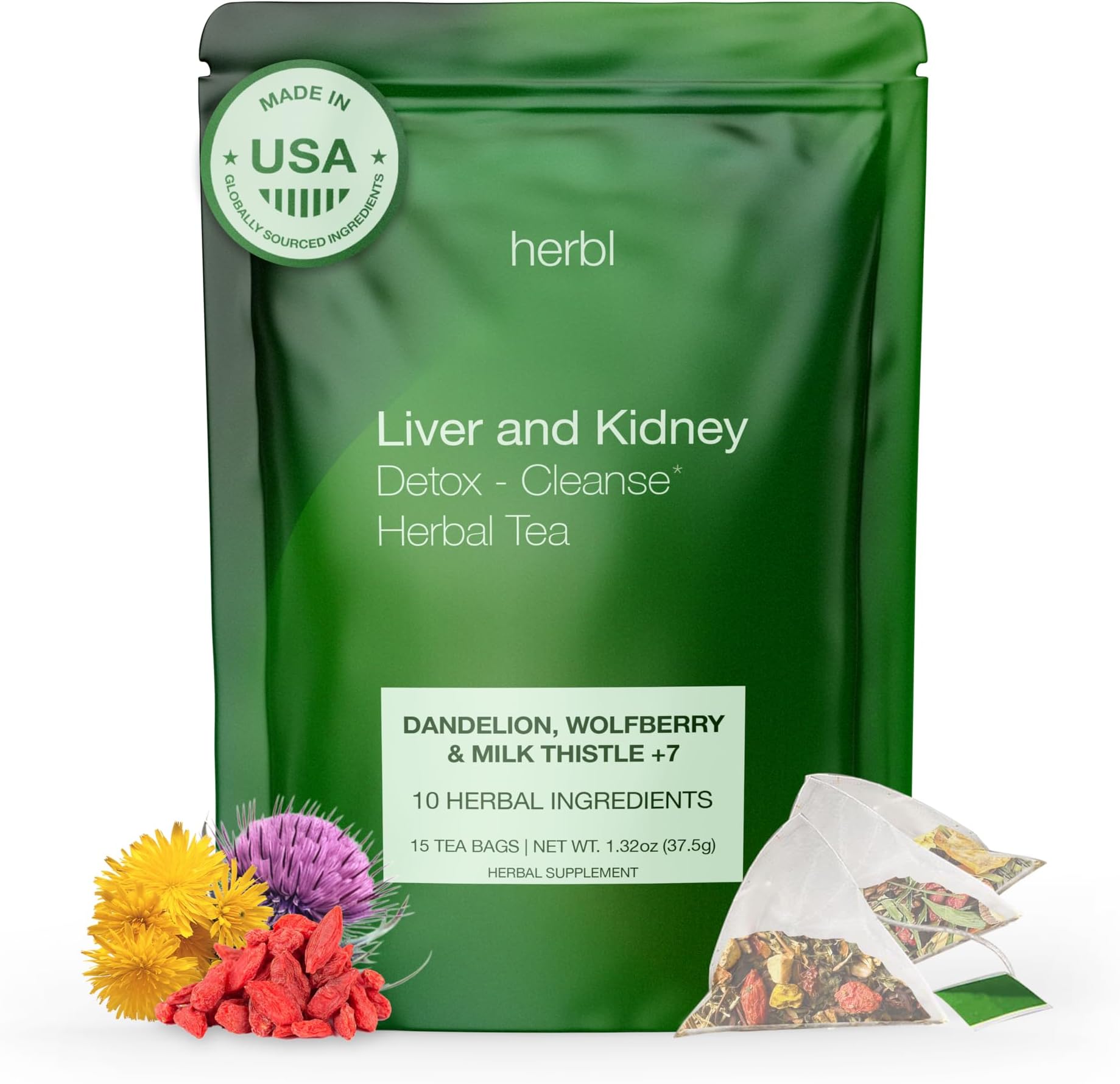 Amazon.com : Organic Dandelion Wolfberry Tea - Kidney and Liver Detox ...