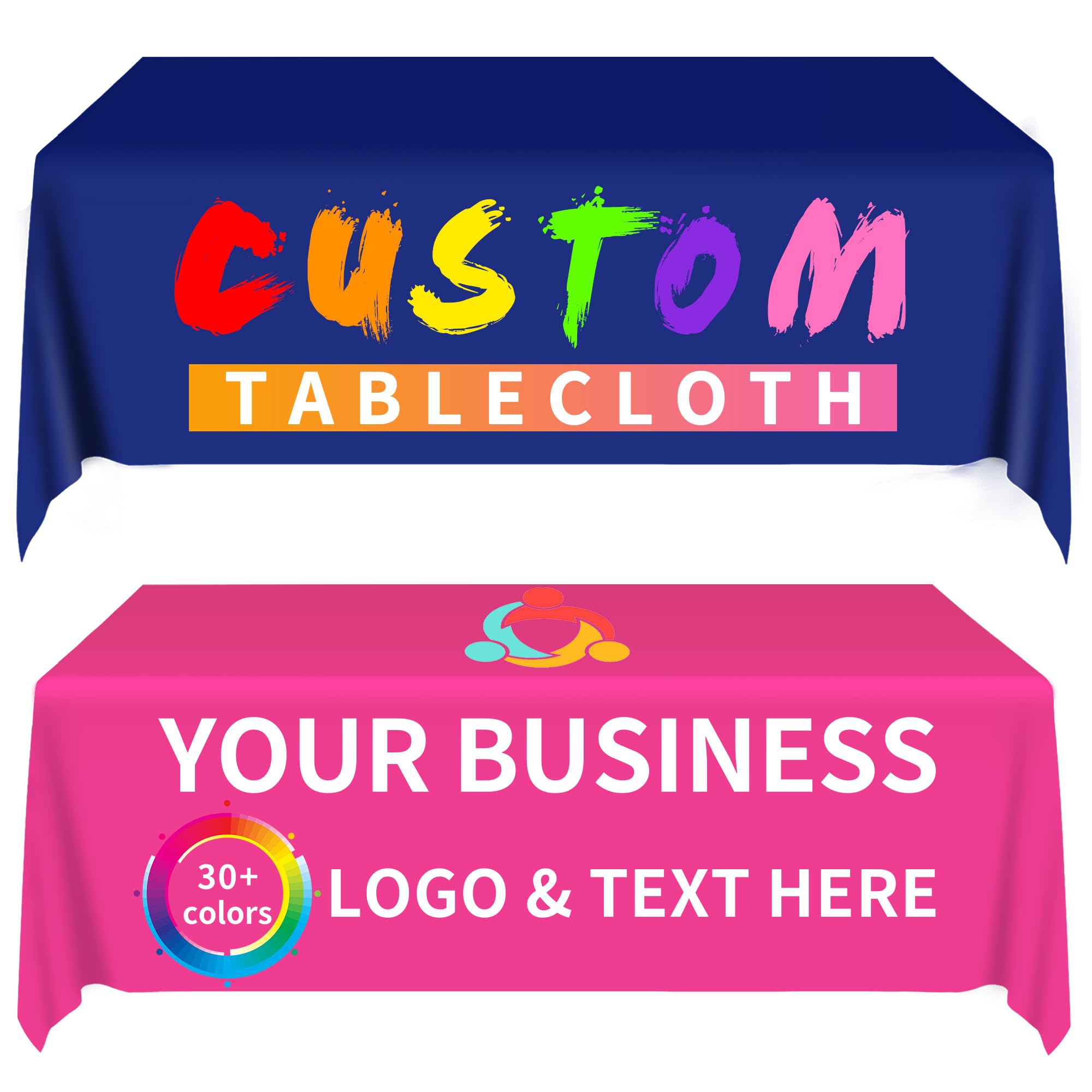Amazon.com: Custom Table Cloth with Business Logo, Custom Tablecloth ...