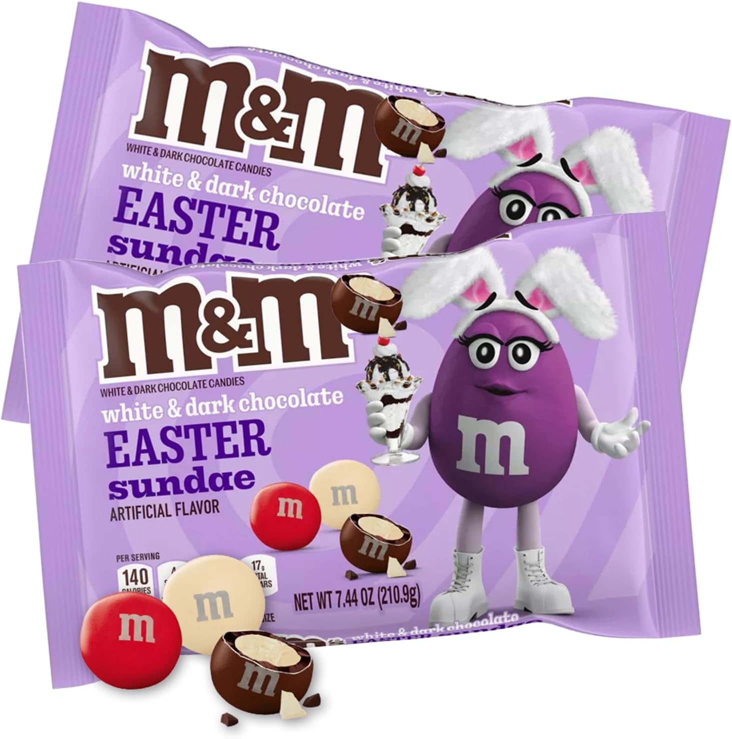 Amazon.com: M&M’S WORLD Easter Sundae White & Dark Chocolate Candies ...