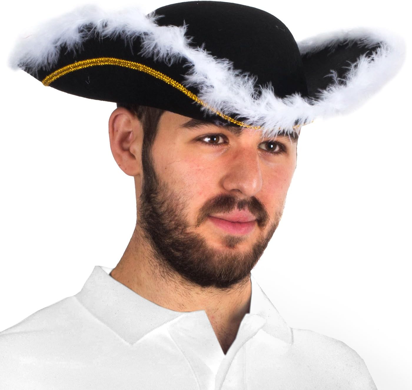 Amazon.com: Pirate Hat - Colonial Hats - Tricorner Hat - Revolutionary ...