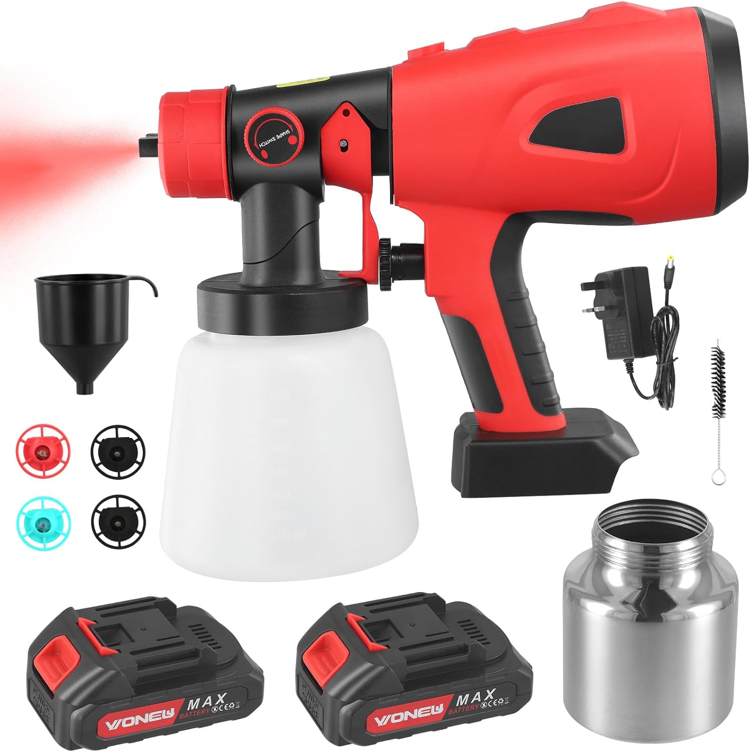 Neulriscn Cordless Paint Sprayer, 850W Paint Spray Gun, Fence Paint ...