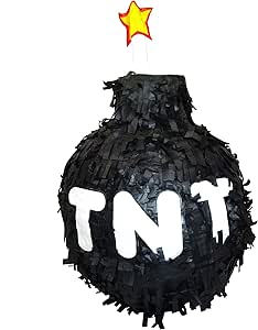 Amazon.com: Pinatas TNT Bomb for Video Game Birthday Theme - 21 in x 15 ...