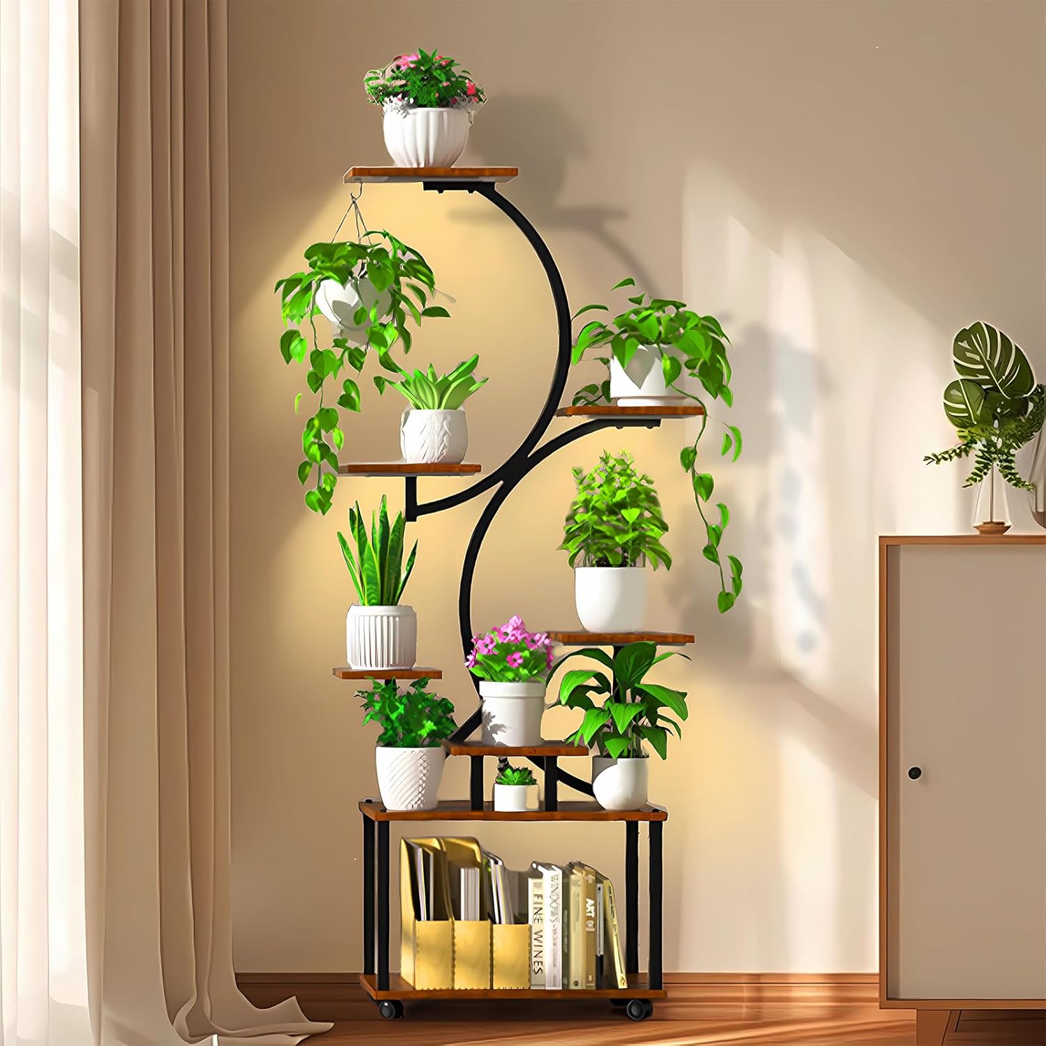 Amazon.com : Plant Stand with Grow Light, 8 Tiered Tall Plant Stands ...