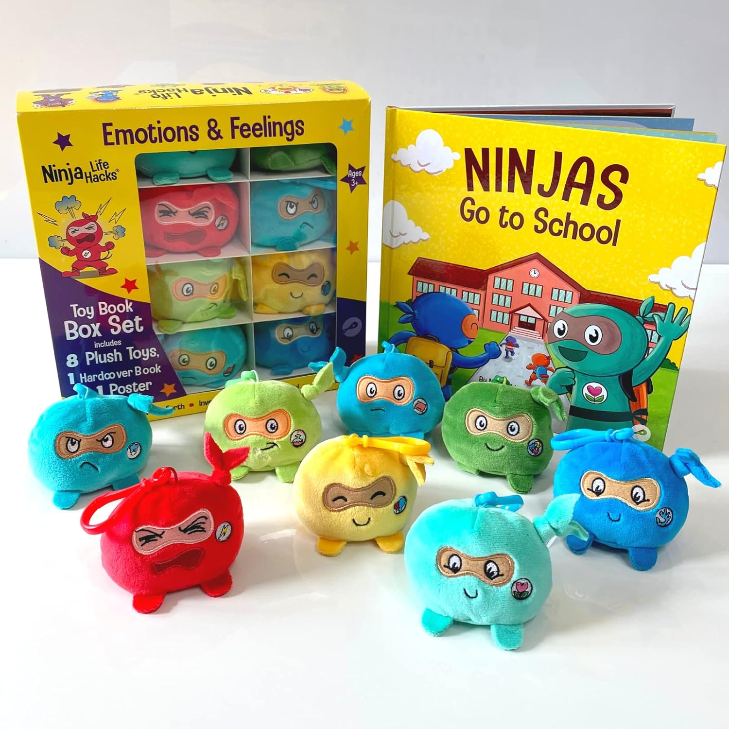 Ninja Life Hacks Emotions and Feelings Toy Book Box Gift Set (Plush ...