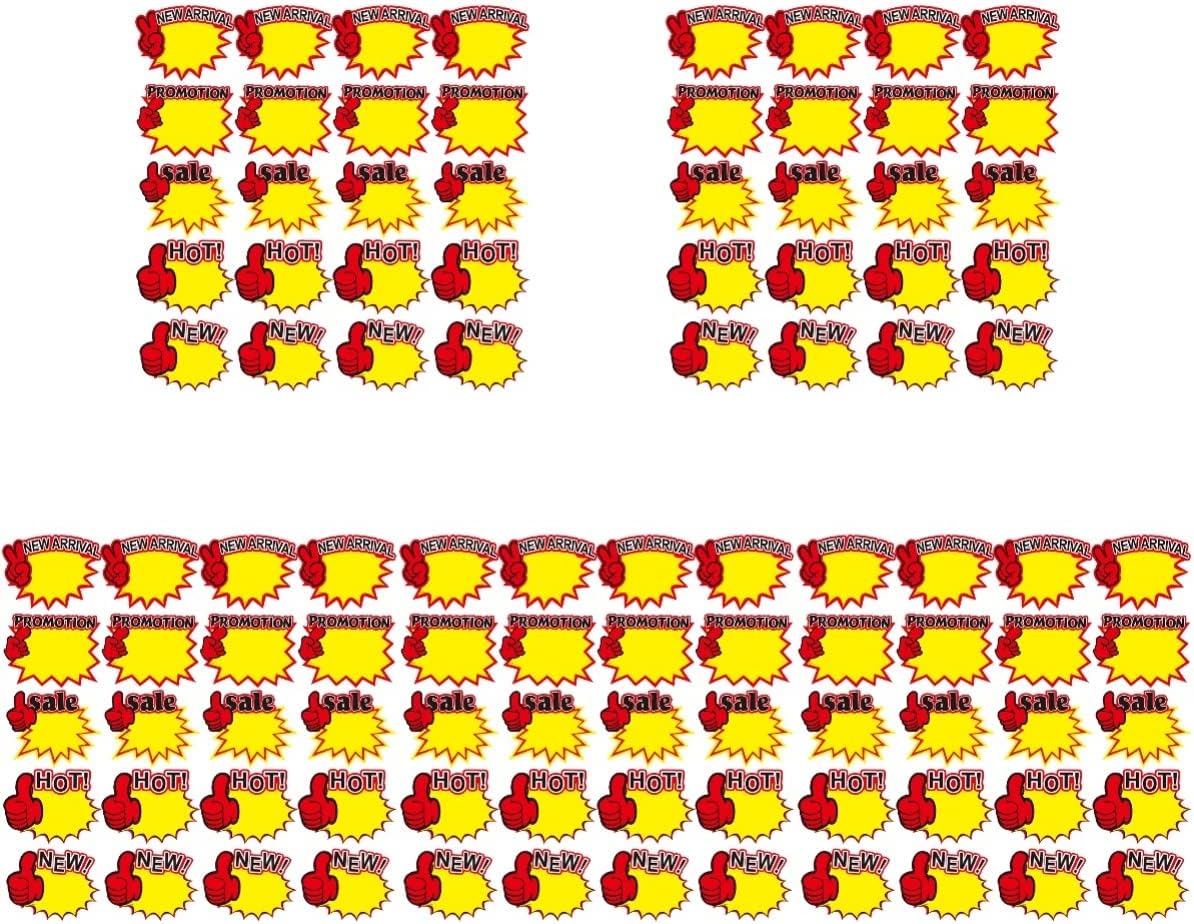 Amazon.com: BIENKA 250Pcs Retail Sale Yard Sale Tags Price Labels Sale ...