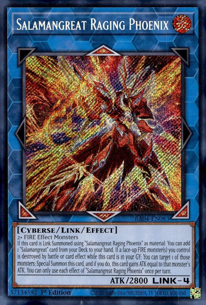 Amazon.com: Salamangreat Raging Phoenix (Secret Rare) - RA04-EN083 ...