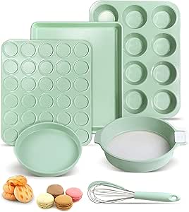 Amazon.com: Bakeware Sets Nonstick, Baking Pans Sheets for Cake Cookie ...