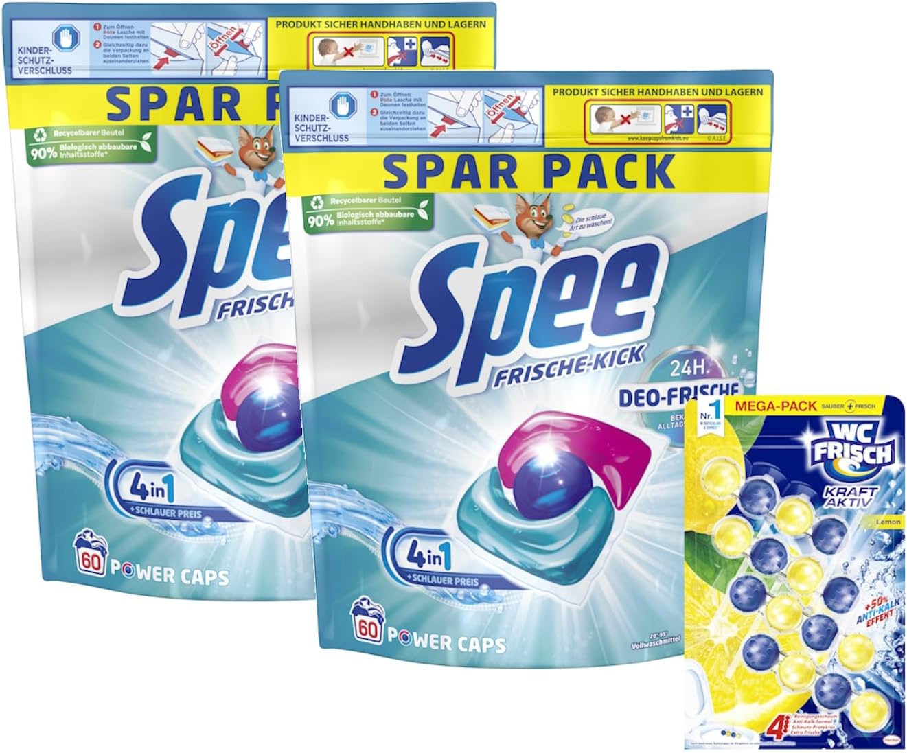 SPEE Power Caps 2x60 (120) WL Frische Kick 24H Deo-Frische Spar Pack ...