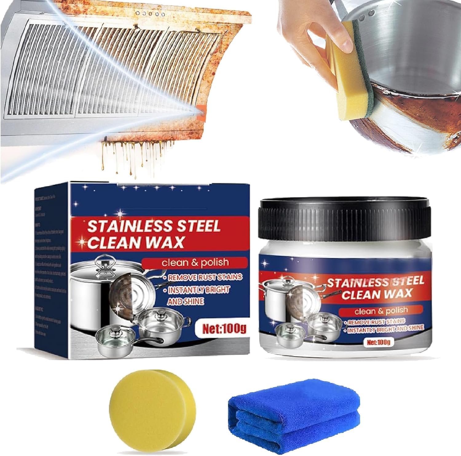 Amazon.com: Stainless Steel Clean Wax,Magical Nano-Technology Stainless ...