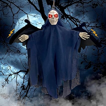 Amazon.com: Halloween Flying Ghost with Wing Animated Voice Activated ...