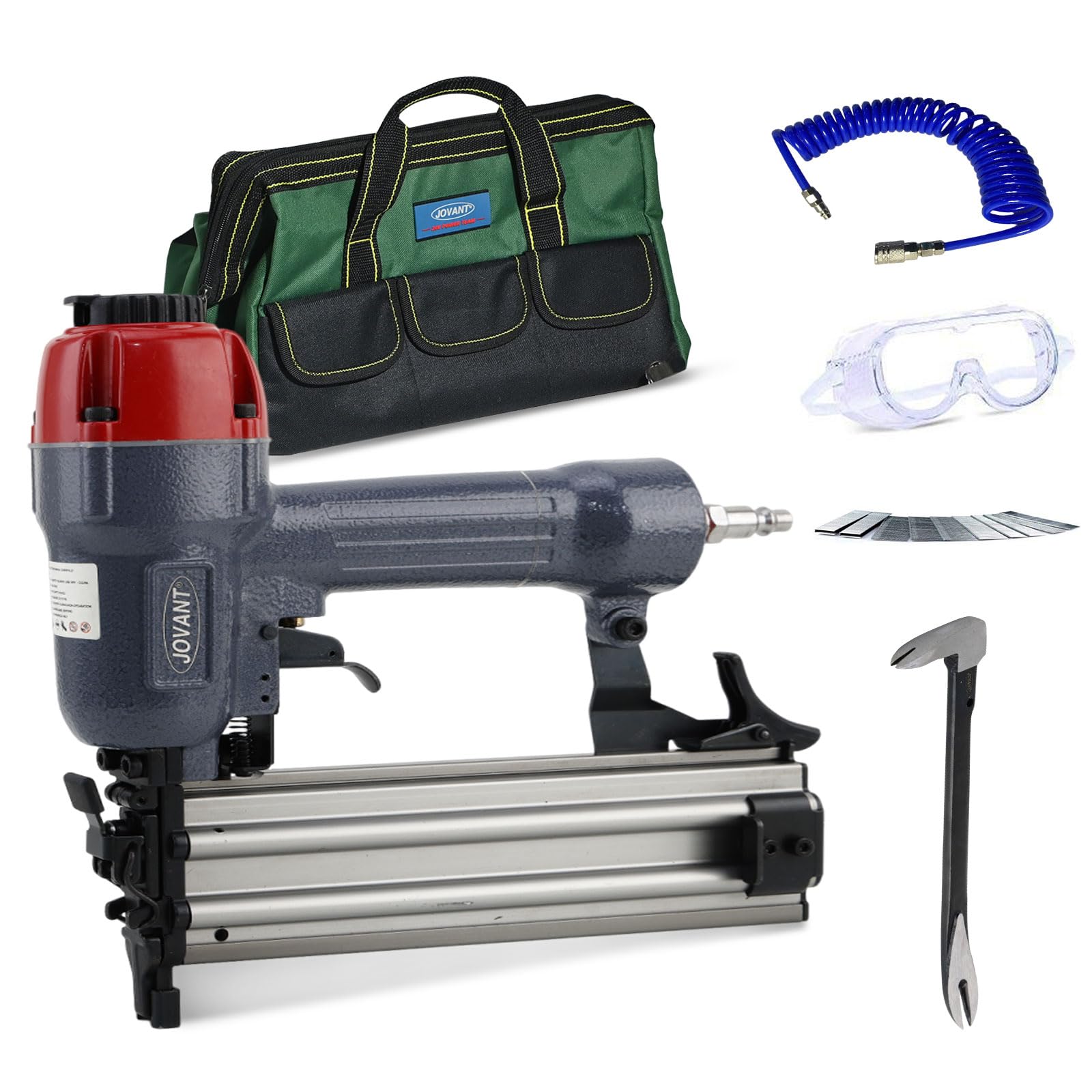 18GA Pneumatic Brad Nailer,Accepts 5/8 to 2Inch Brad Nails & Crown 5/8 ...